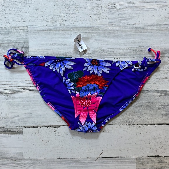 Old Navy | Swim | Brand New Blue Floral String Bikini Bottom | Poshmark